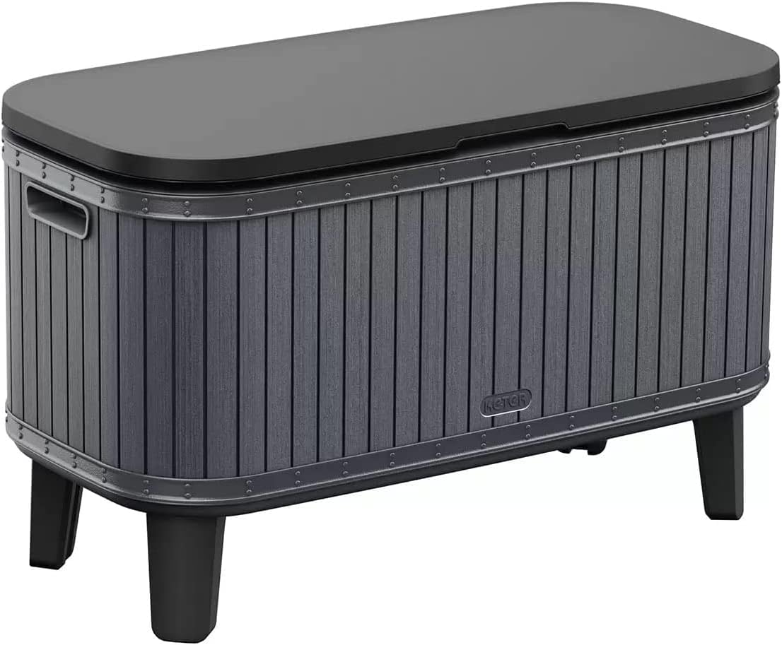 Keter Go Bar Cooler, Polypropylene (PP), White and Blue, Regular Size ...