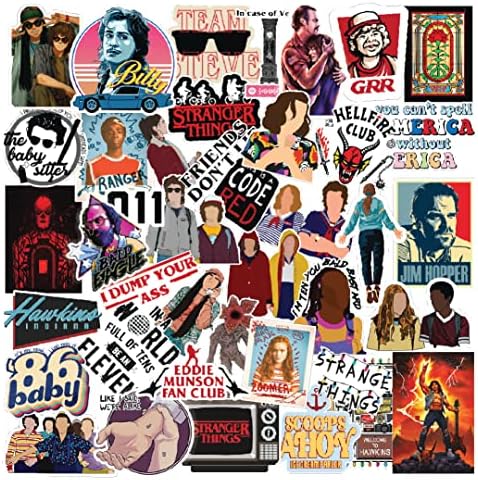 HASTHIP®50pcs Hit Anime Stickers 'Stranger Things' Themed Sticker ...