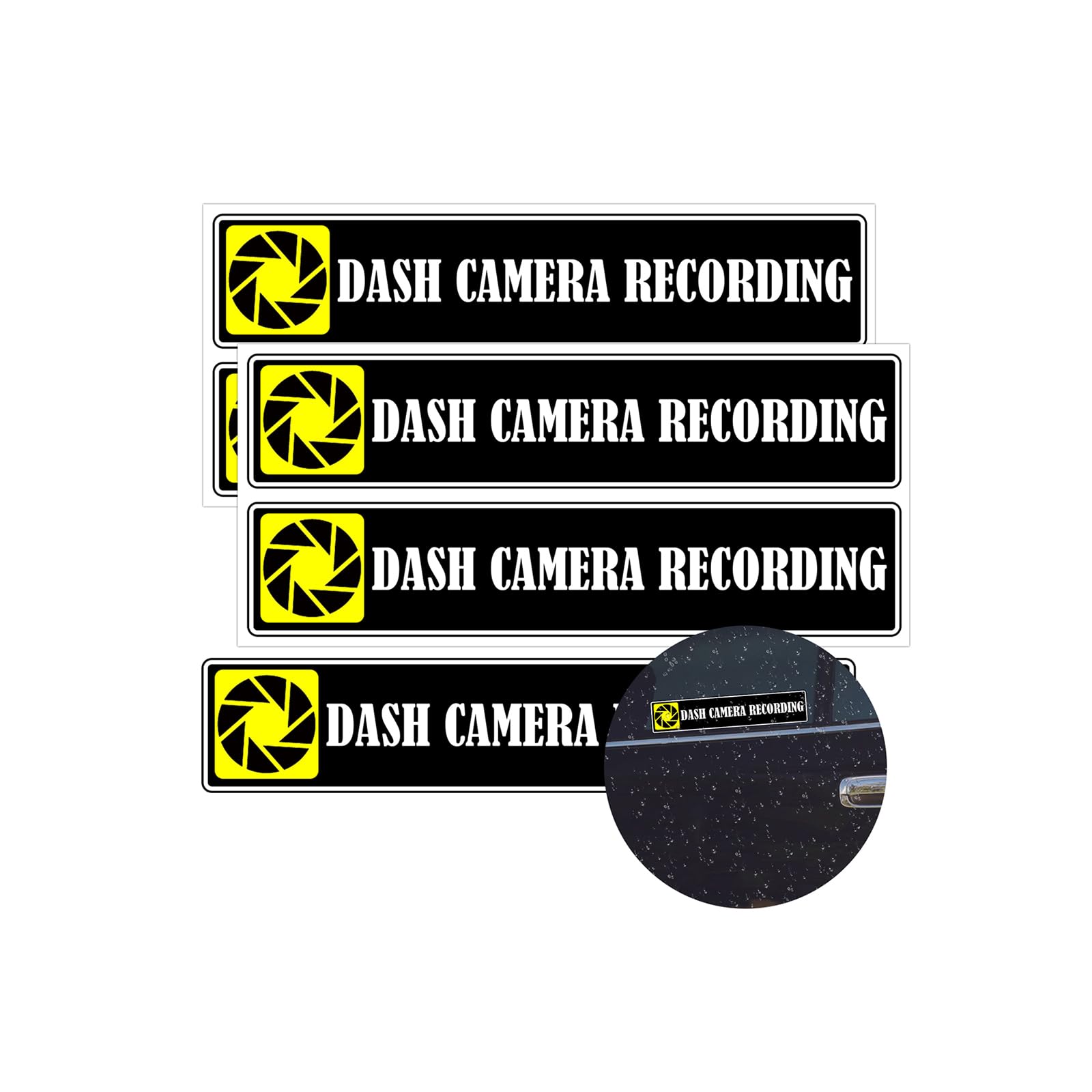 Amazon.com: Dash Camera Recording in Car Sticker 5x1 Inches in Car ...