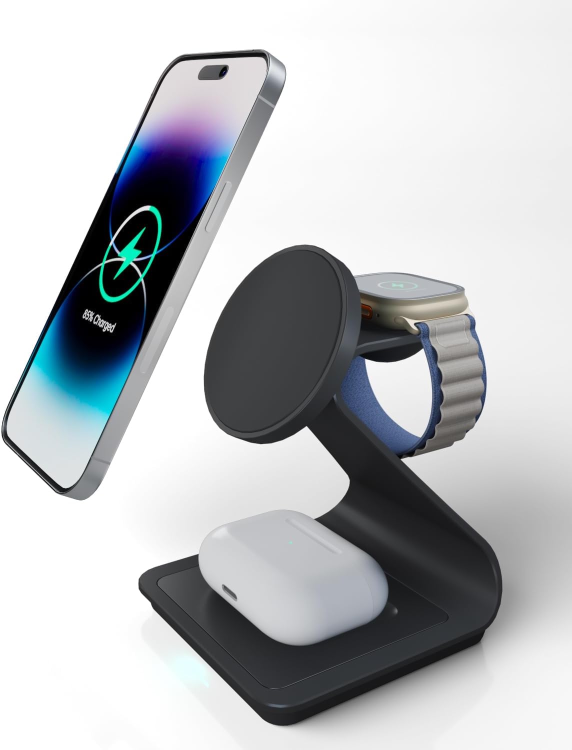 3 in 1 Wireless Charger for MagSafe, Aluminum Alloy Wireless Charging ...