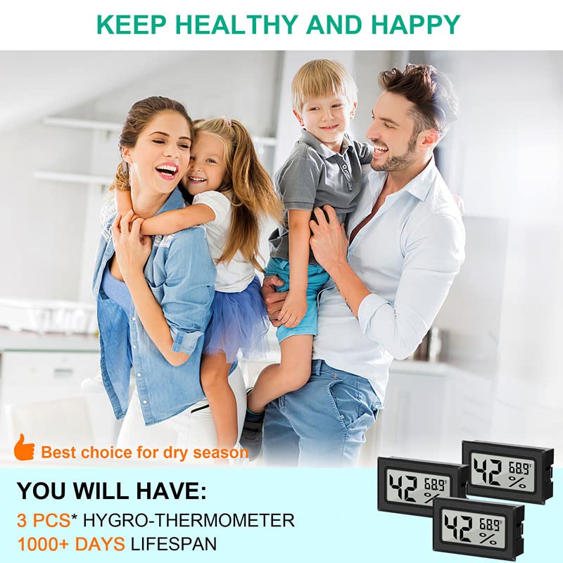 Paquete de 5 mini higrómetros termómetro medidor digital LCD monitor ...