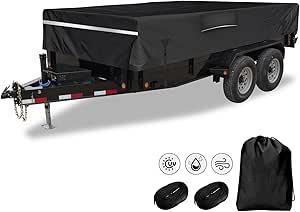 Amazon.com: Kistrba 7x12 600D Dump & Utility Trailer Cover, All-Weather ...