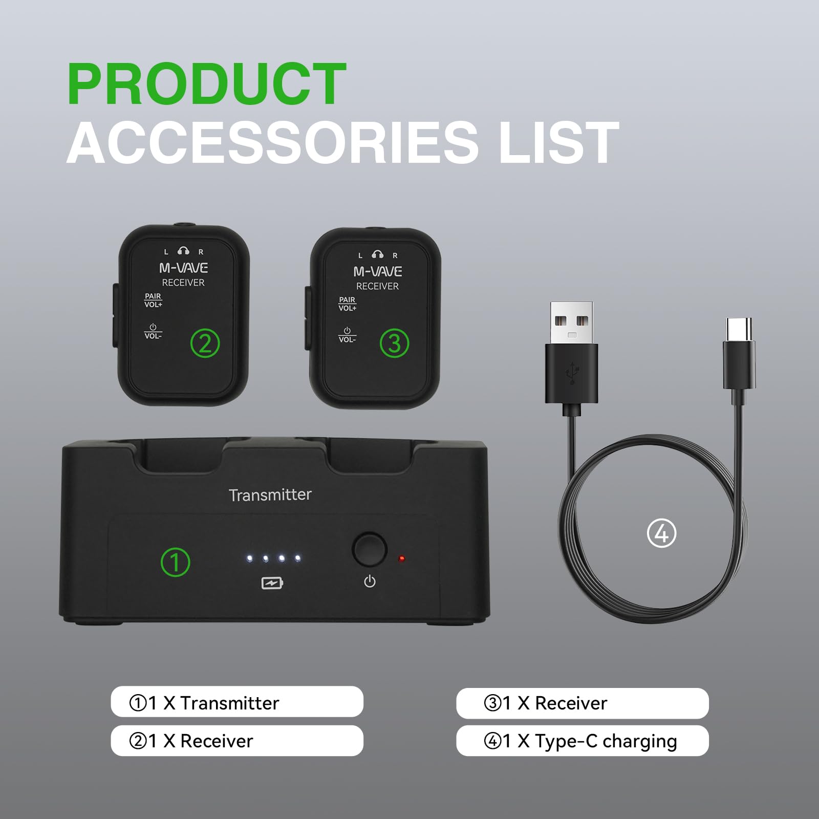 Snapklik.com : M-VAVE 24GHz Wireless in-Ear Monitor System Transmitter ...