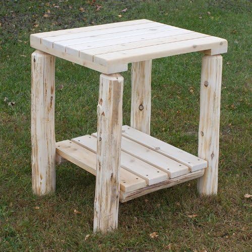 Amazon.com: Cedar Lake Outdoor Log End Table : Home & Kitchen