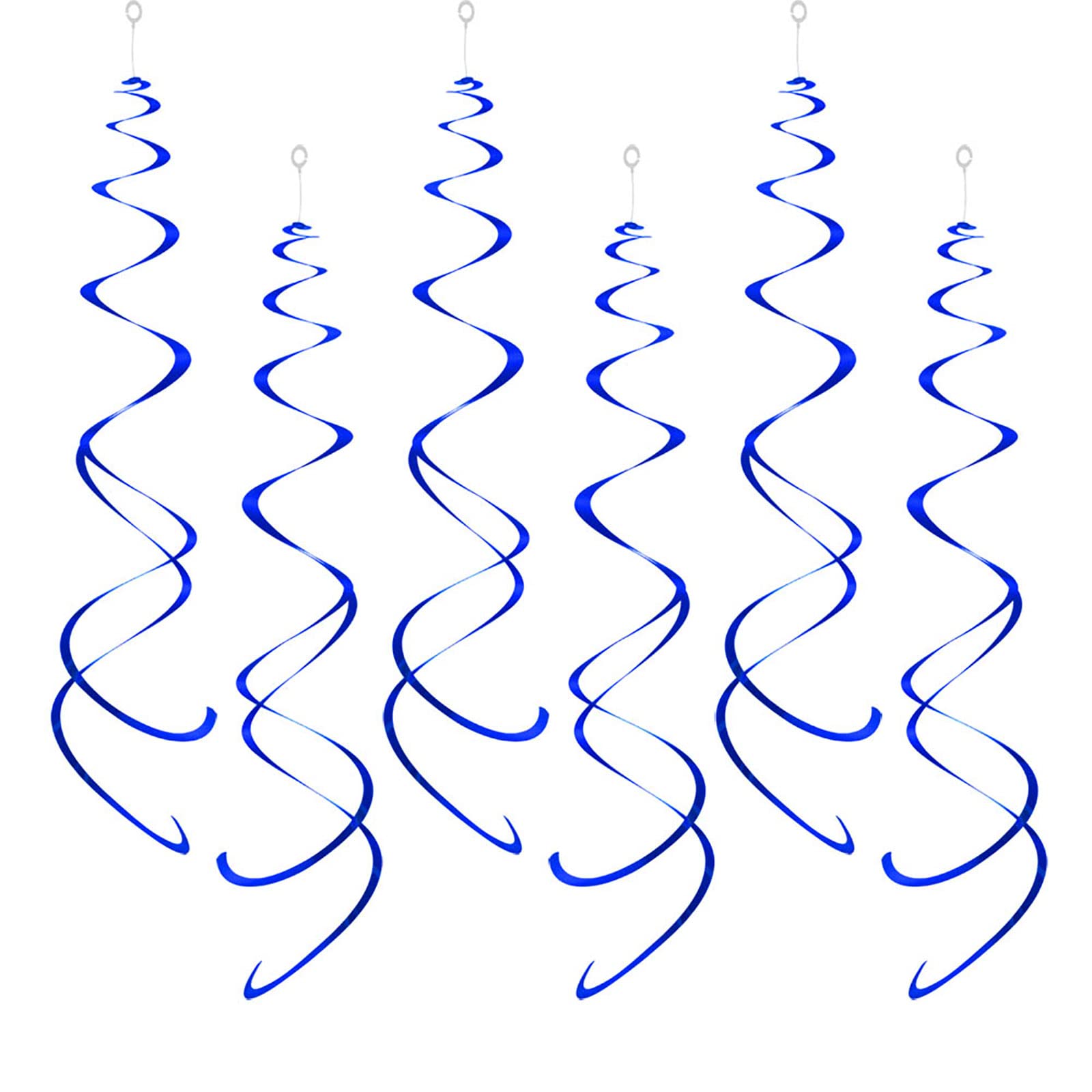 Amazon.com: ZOOYOO Party Swirl Decorations, Blue Foil Ceiling Hanging ...