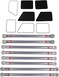 Amazon.com: 8Pcs Aluminum Alloy 313MM Wheelbase Link Rod Chassis ...