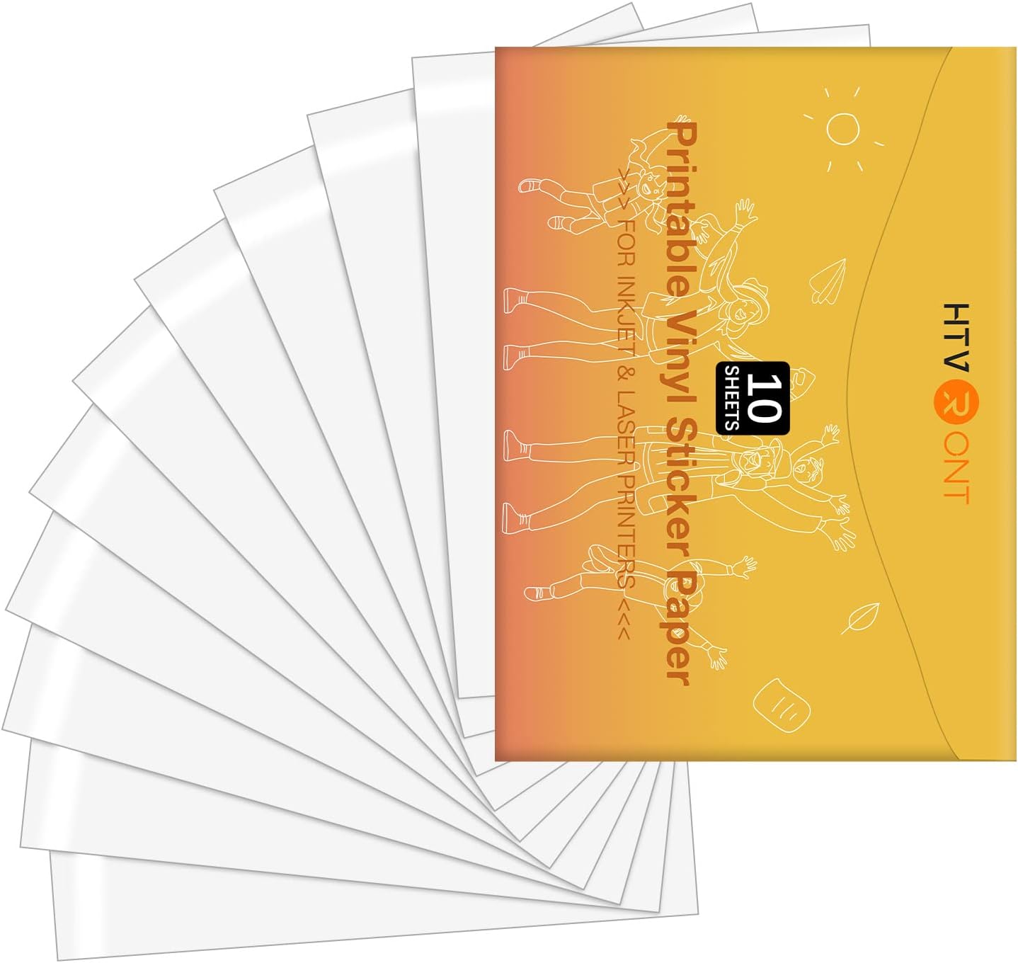 HTVRONT Printable Vinyl-10 Sheets 8.5 * 11in Vinyl Printable for ...