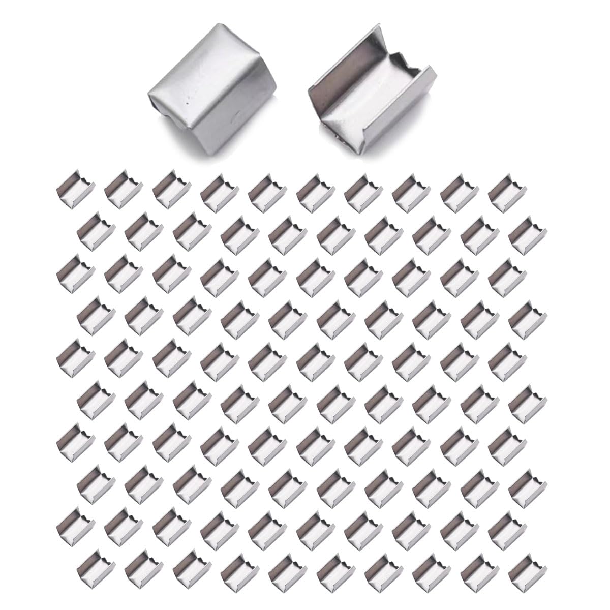 Amazon.com: Leewoth 100pcs Fold Over End Caps Fasteners Clamps for ...