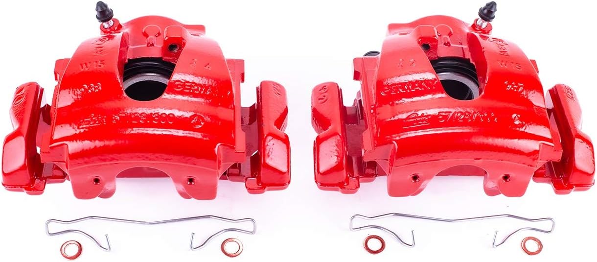 Amazon.com: Power Stop Front S15020 Pair of High-Temp Red Powder Coated ...