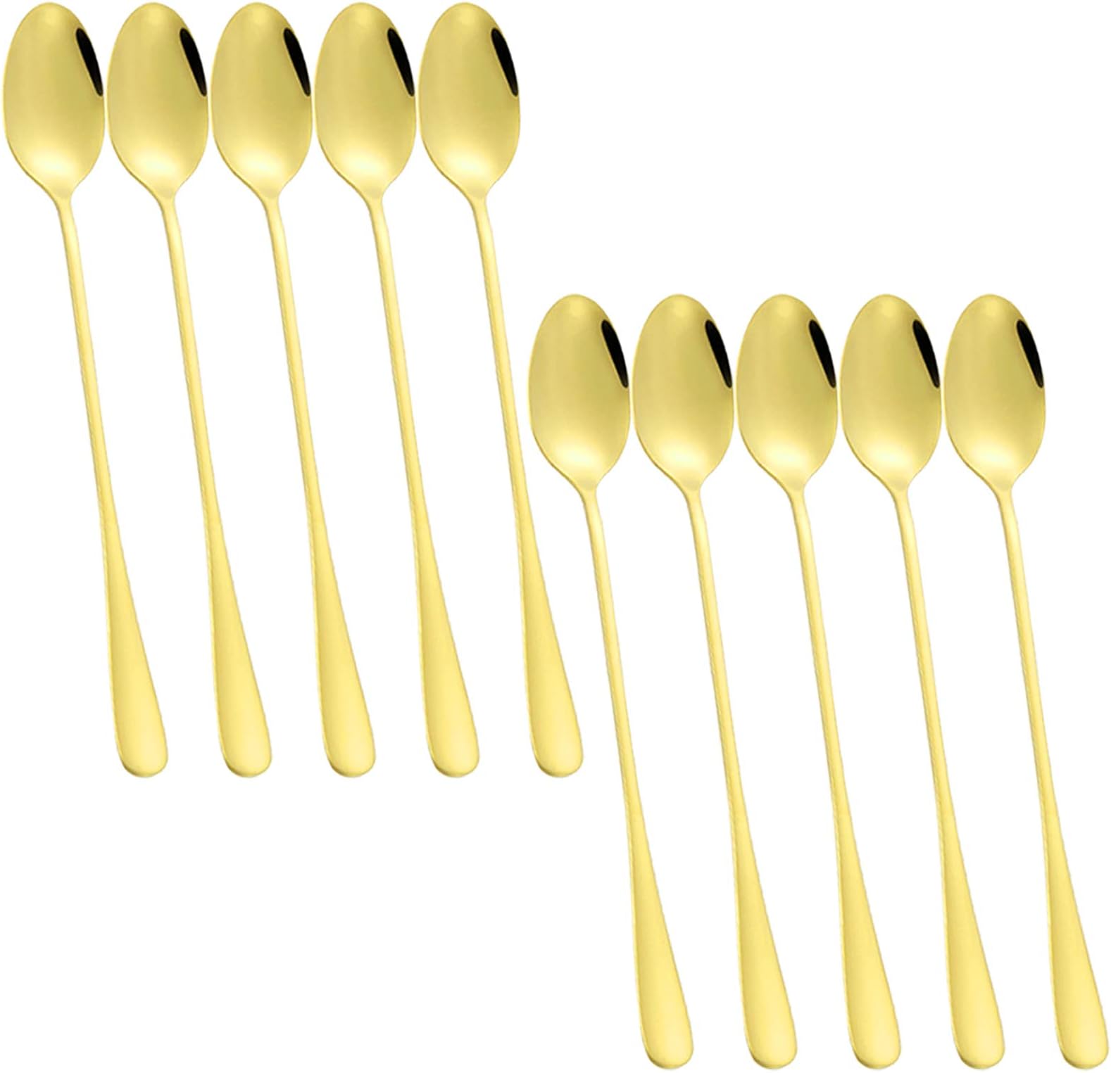 Amazon.com: Set of 10 Long-Handle Spoons for Iced Tea, Coffee, and ...