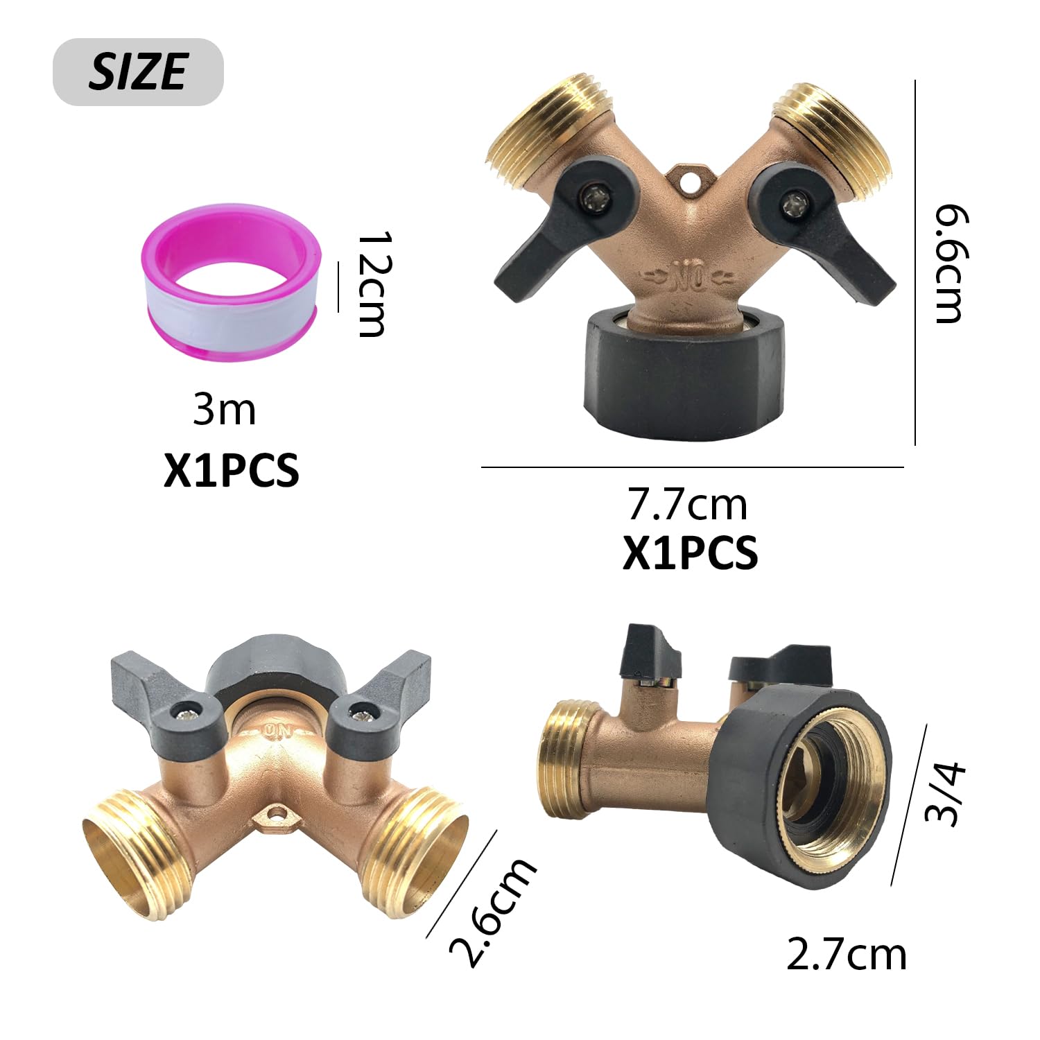 TYGFRT 1 Piece Of Hose Separator, 1 Piece Of Tape, Pipe Connector ...