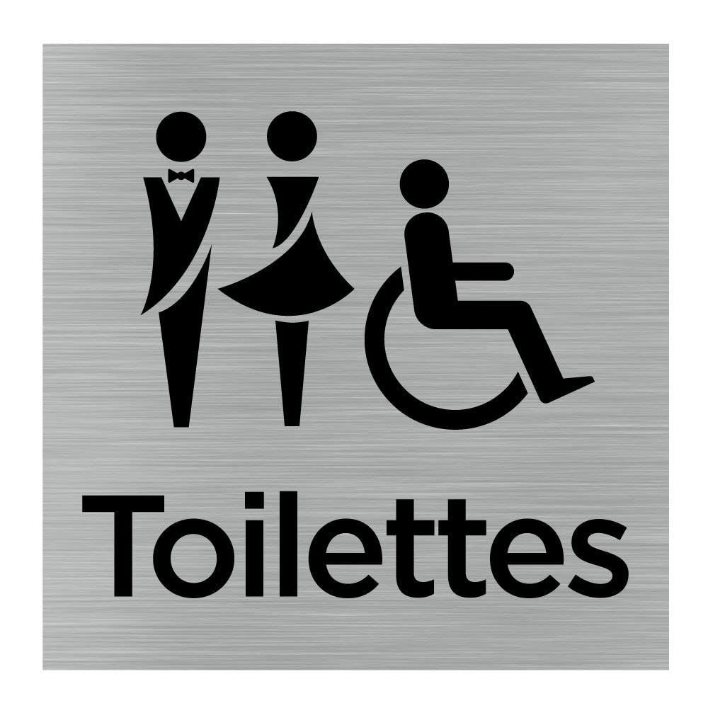 Pictogramme Toilettes Mixtes (Q1051). Signalisation Porte 150 x 150 mm ...