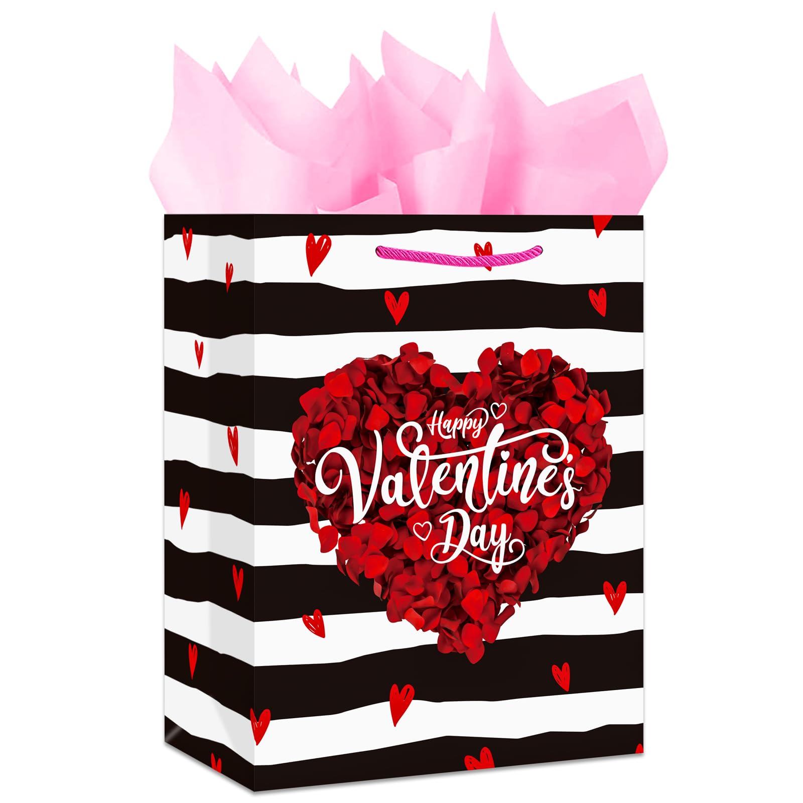 Amazon.com: HEYINSHEN 13" Happy Valentine's Day Gift Bags Valentine ...