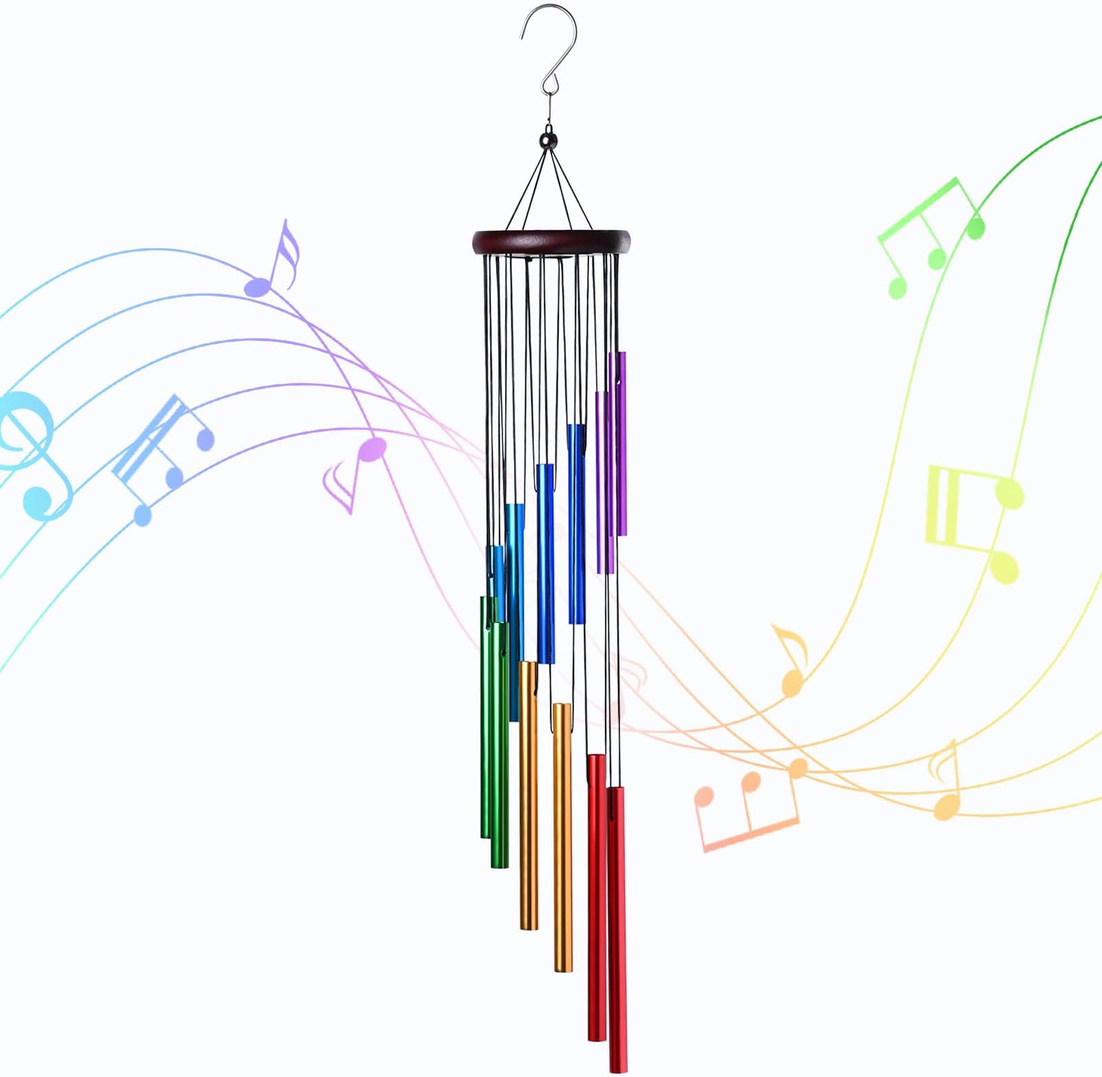 Amazon.com : Wind Chimes, Creative Design 2 Pack Beautiful Garden ...