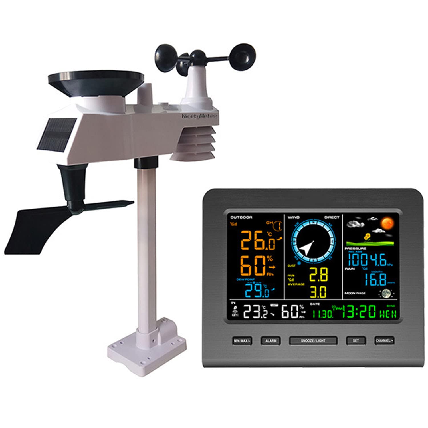 Buy Wireless Weather Station with Outdoor Sensor, 8-in-1 Weather ...