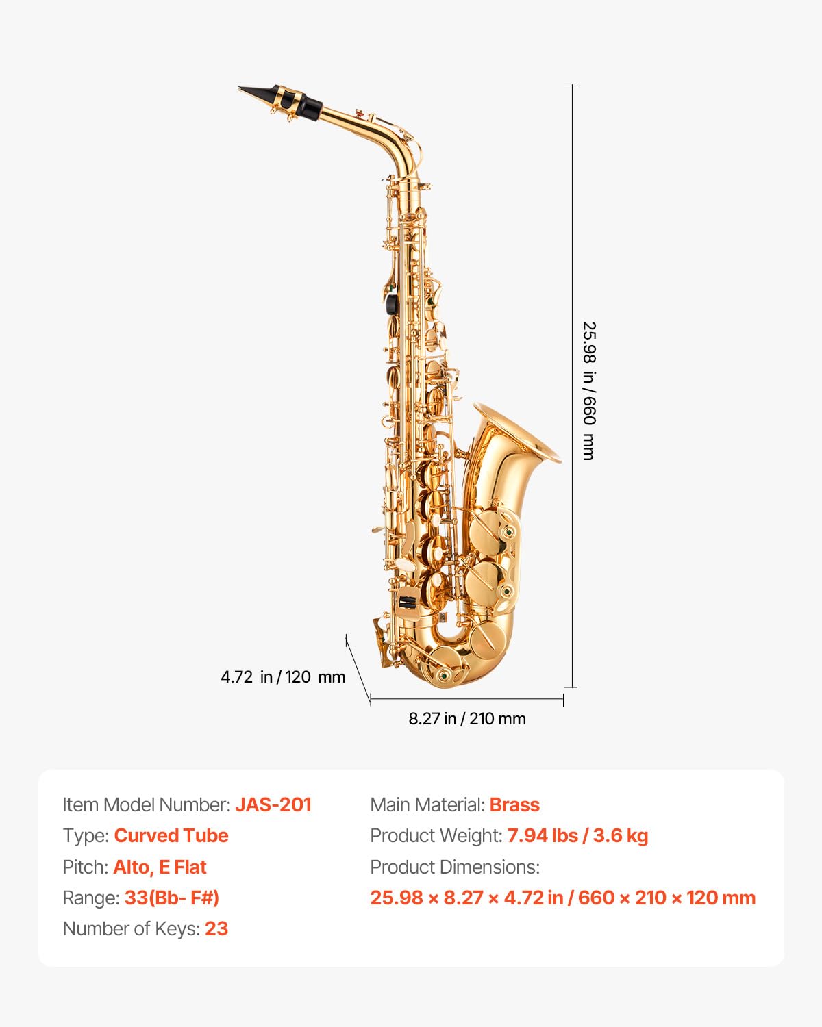 VEVOR Alto Saxophone, E F...B0F5HC95TX | Encarguelo.com.ve