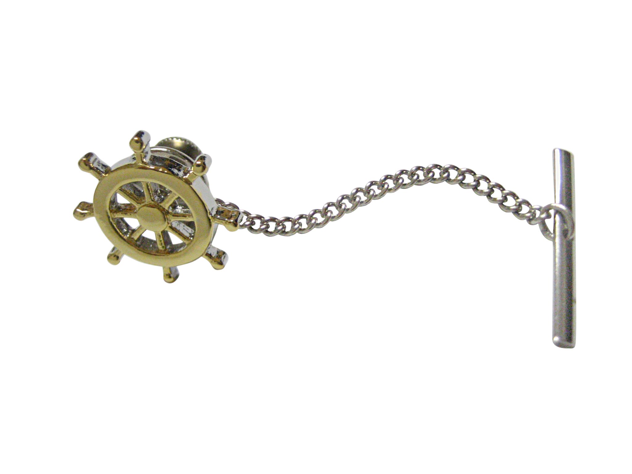 Amazon.com: Kiola Designs Gold Toned Nautical Steering Helm Tie Tack ...