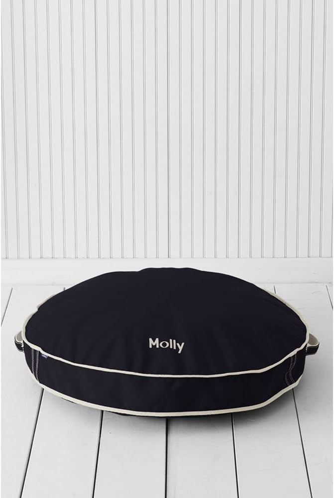 Amazon.com : Lands' End Round Canvas Dog Bed Cover, S, Natural/True ...