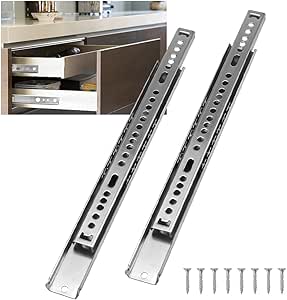 CAREDGO 1 Pair of Groove Drawer Runners, Drawer Runners for Drawers ...