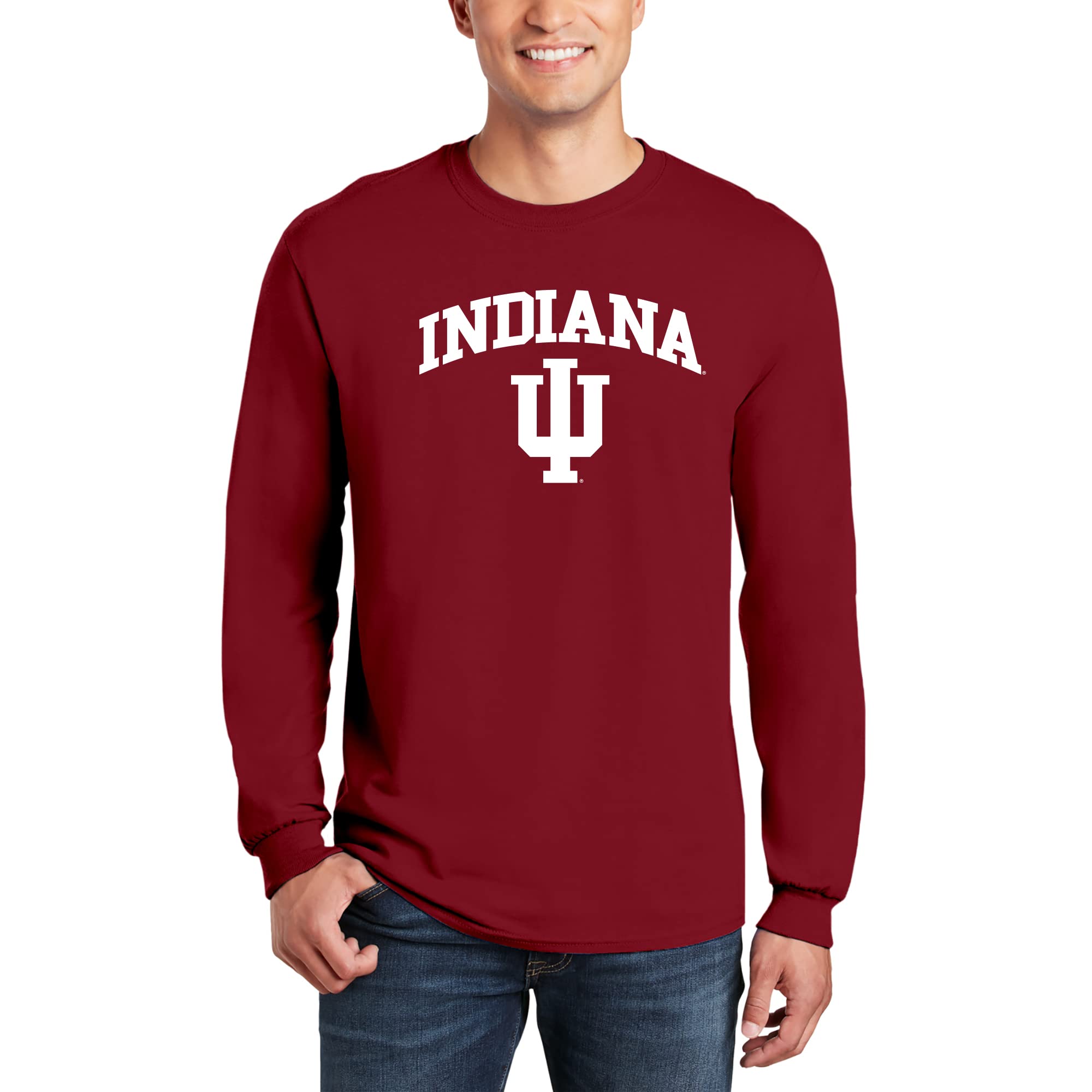 Snapklik.com : AL03 - Indiana Hoosiers Arch Logo Long Sleeve - Large ...
