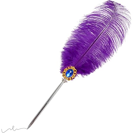 Amazon.com : Simple polymer Feather Ballpoint Pen Wedding Signing Pen ...