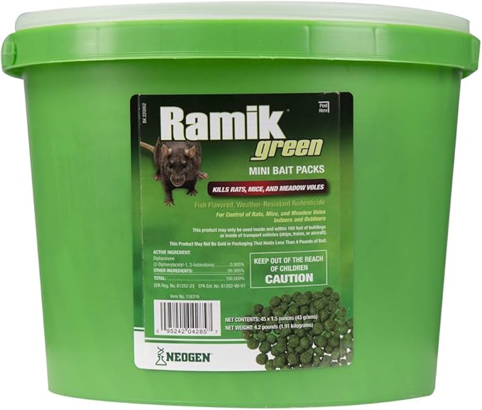 Amazon.com: Neogen RODENTICIDE - Paquete de 45 cubos Ramik para cebo ...