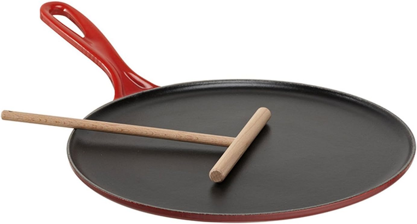 Amazon.com: Staub Cast Iron 11-inch Crepe Pan with Spreader & Spatula ...