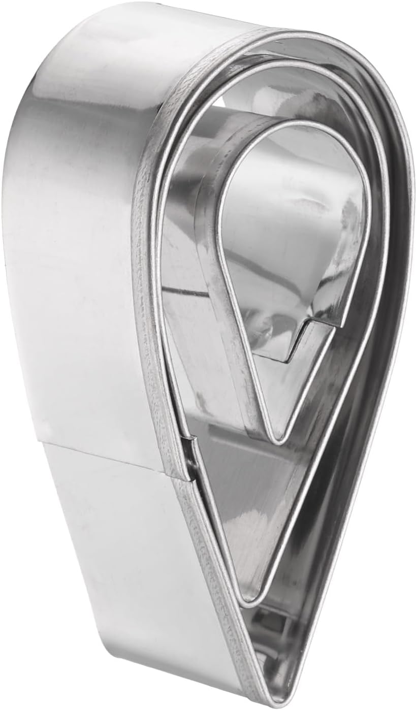 Amazon.com: HARFINGTON 3Pcs Teardrop/Raindrop Cookie Cutters Set ...