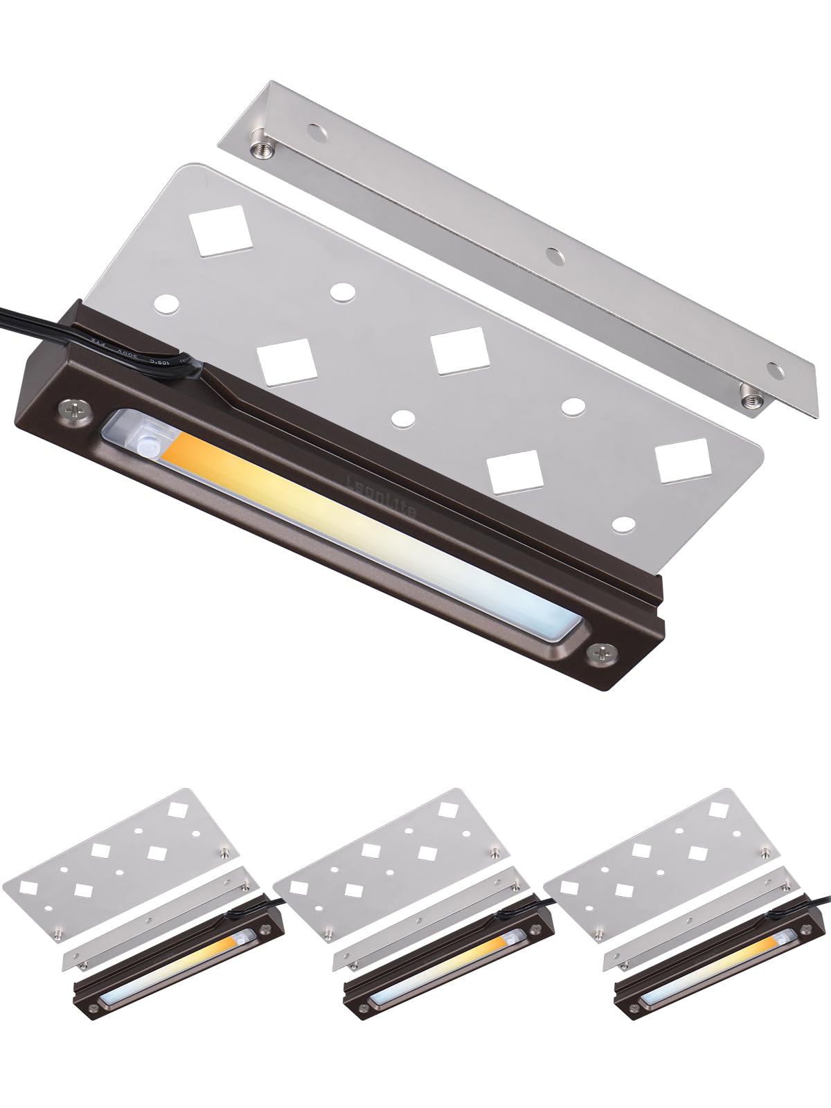 LEONLITE 5CCT 7 Inch LED Retaining Wall Lights, 1800K/2700K/3500K/4000K ...