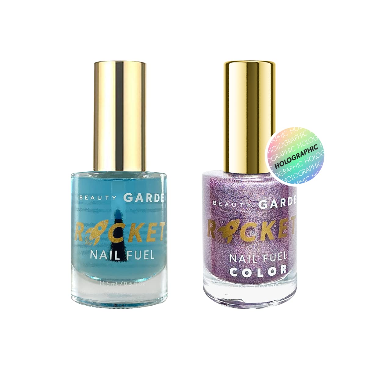 Amazon.com : BeautyGARDE Rocket Nail Fuel & Longwear Nail Polish 2 Pack ...