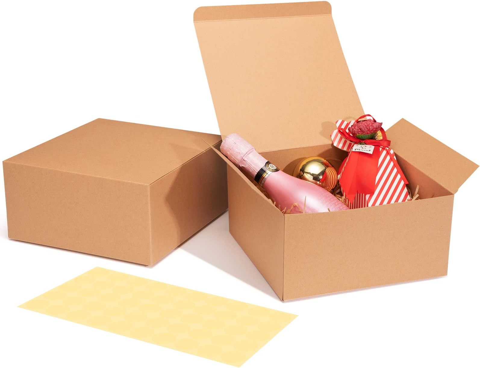 HOUSE DAY 12Pcs Present Boxes with Lids Kraft Cardboard Paper Gift ...