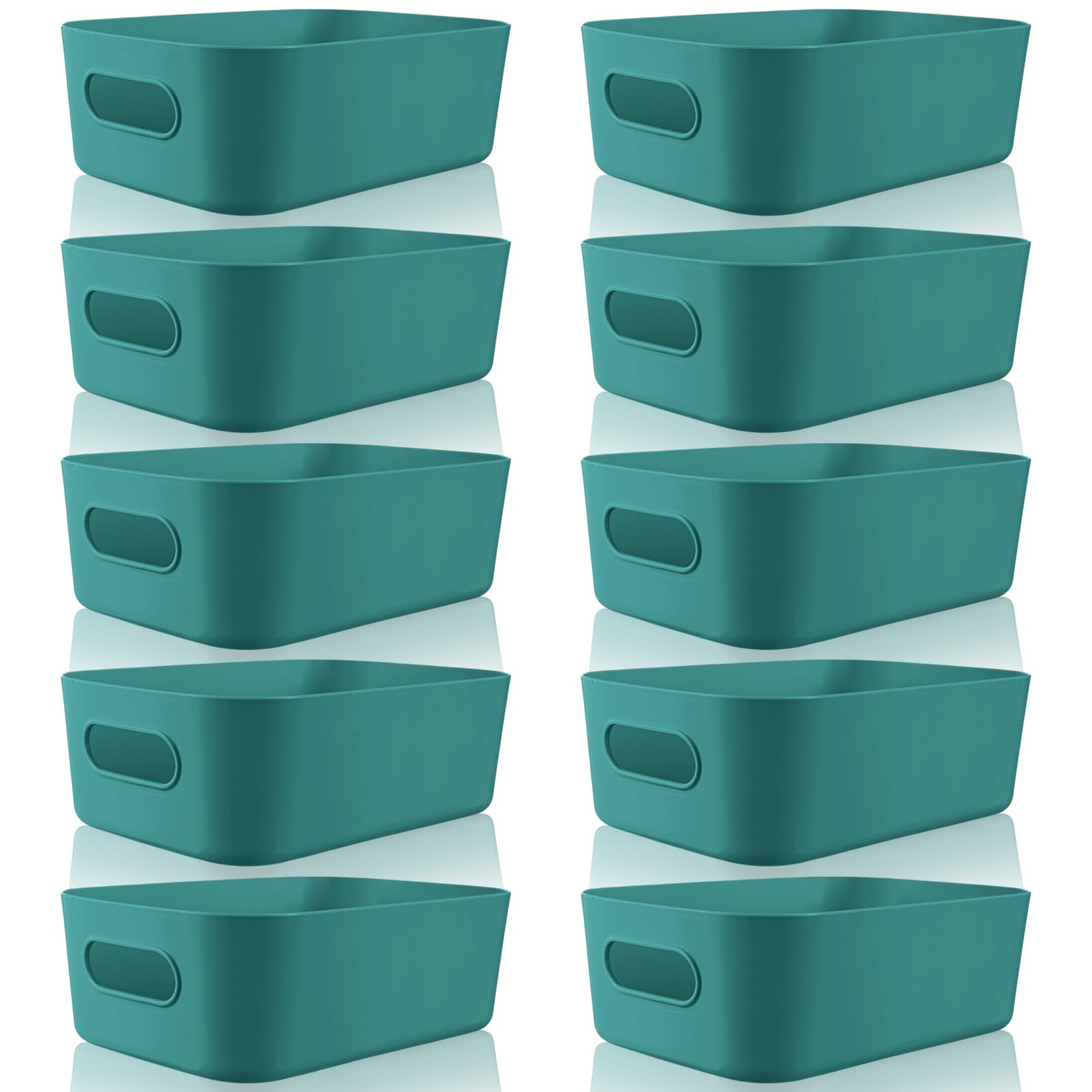 Amazon.com: Zopeal Plastic Storage Bins 10 Pcs Storage Bin Pantry ...