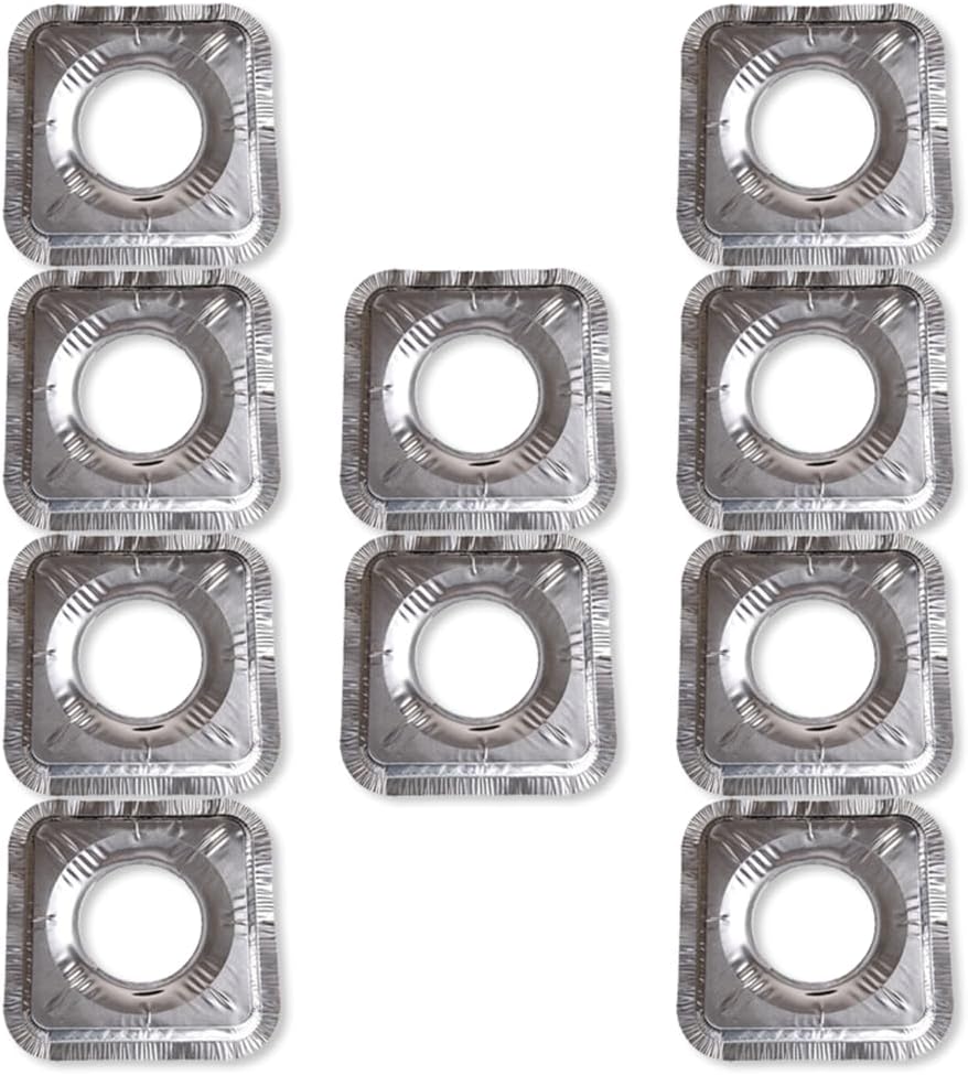 Amazon.com: Disposable Gas Burner Liners (10 Pack) Aluminum Foil Square ...