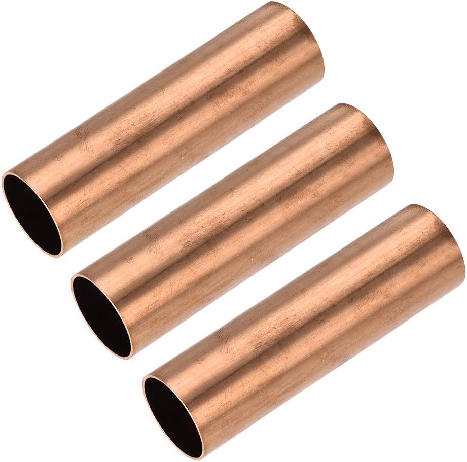 uxcell Copper Round Tube, 29mm OD 1mm Wall Thickness 100mm Length ...