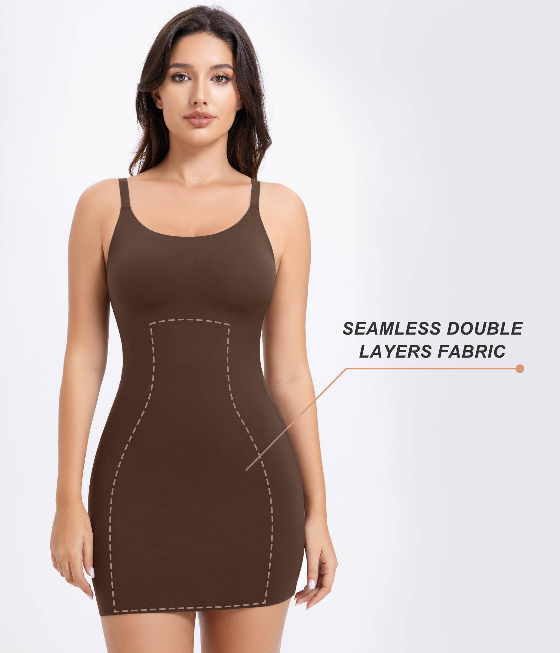 Snapklik.com : Irisnaya Women Shapewear Full Slip Tummy Control Cami ...