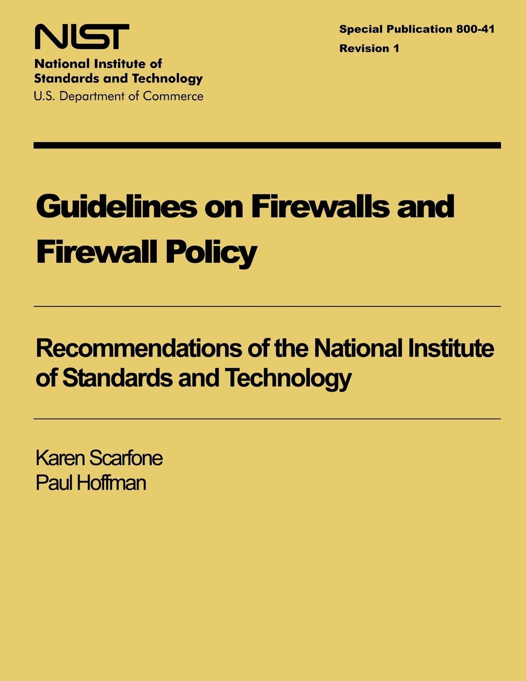 Guidelines on Firewalls and Firewall Policy (NIST Special Publication ...