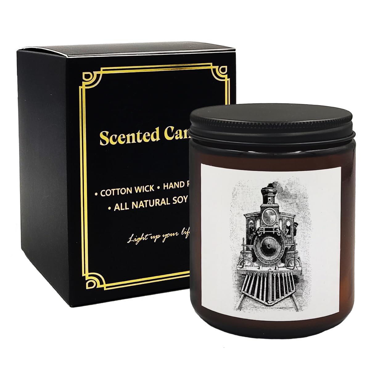 Amazon.com: Mancheng-zi Vintage Locomotive Train Scented Candles, Gifts ...