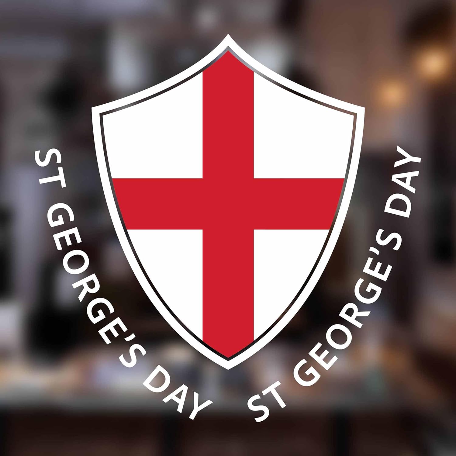 St Georges Day Decorations Window Sticker - St George Shield Car Window ...