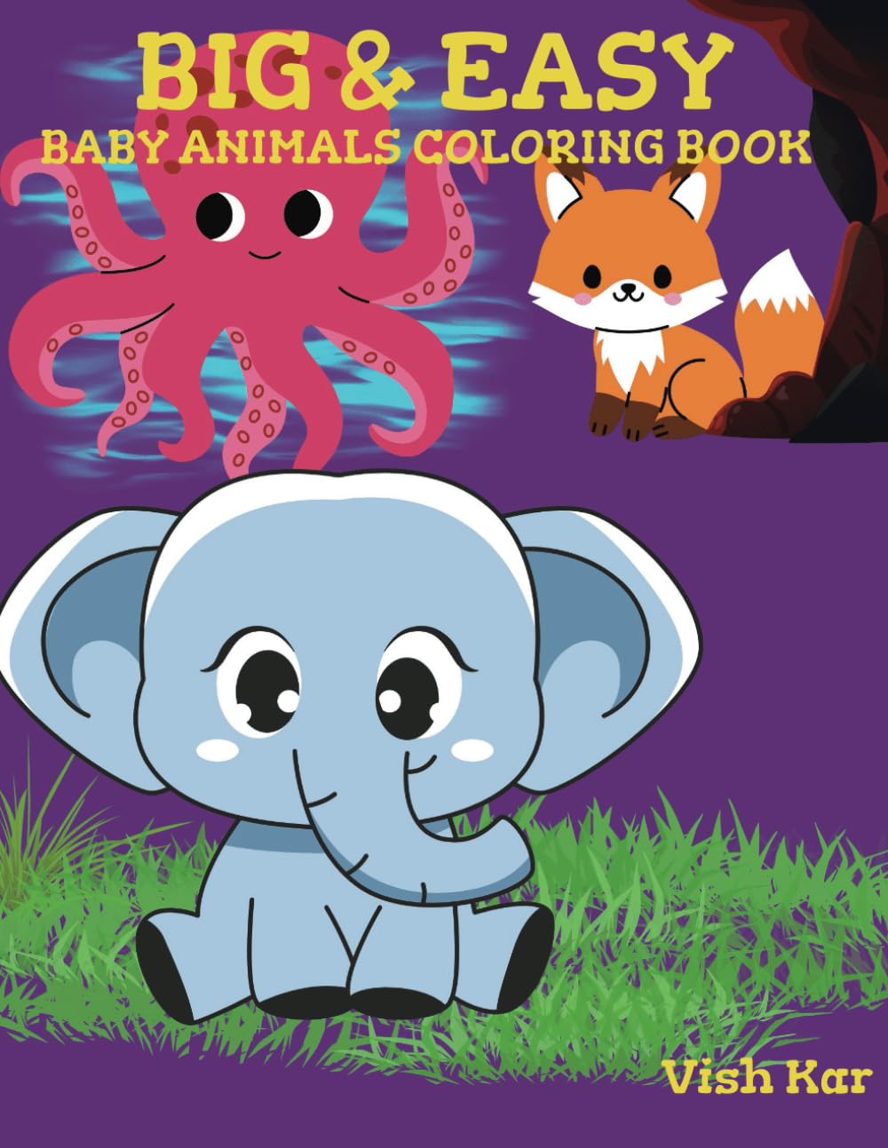 Amazon.com: Big & Easy : Baby Animals Coloring Book: Fun and Simple ...