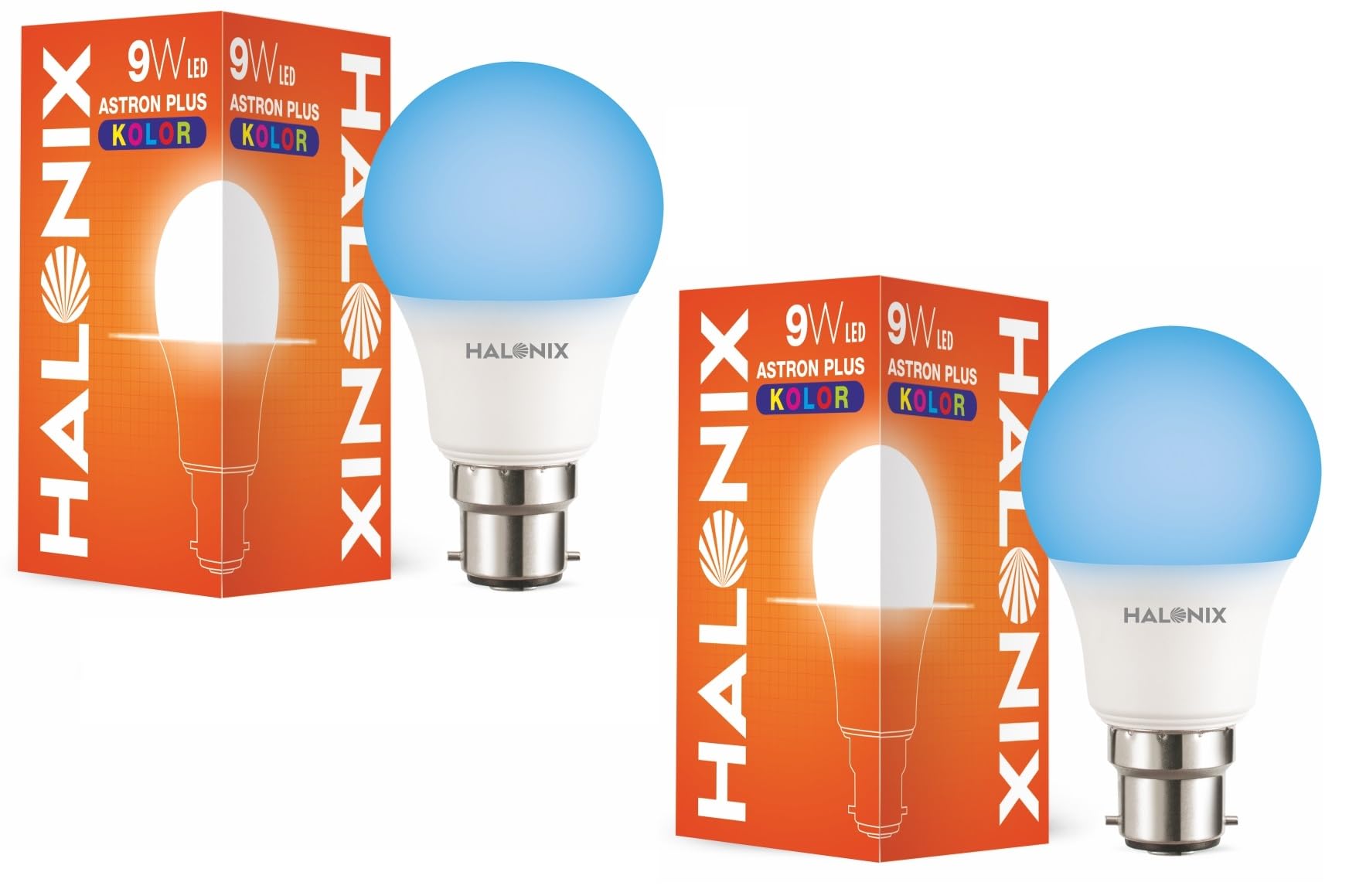 Buy Halonix LED BULB ASTRON PLUS 9W B22 BLUE PACK 2 Online at Low ...