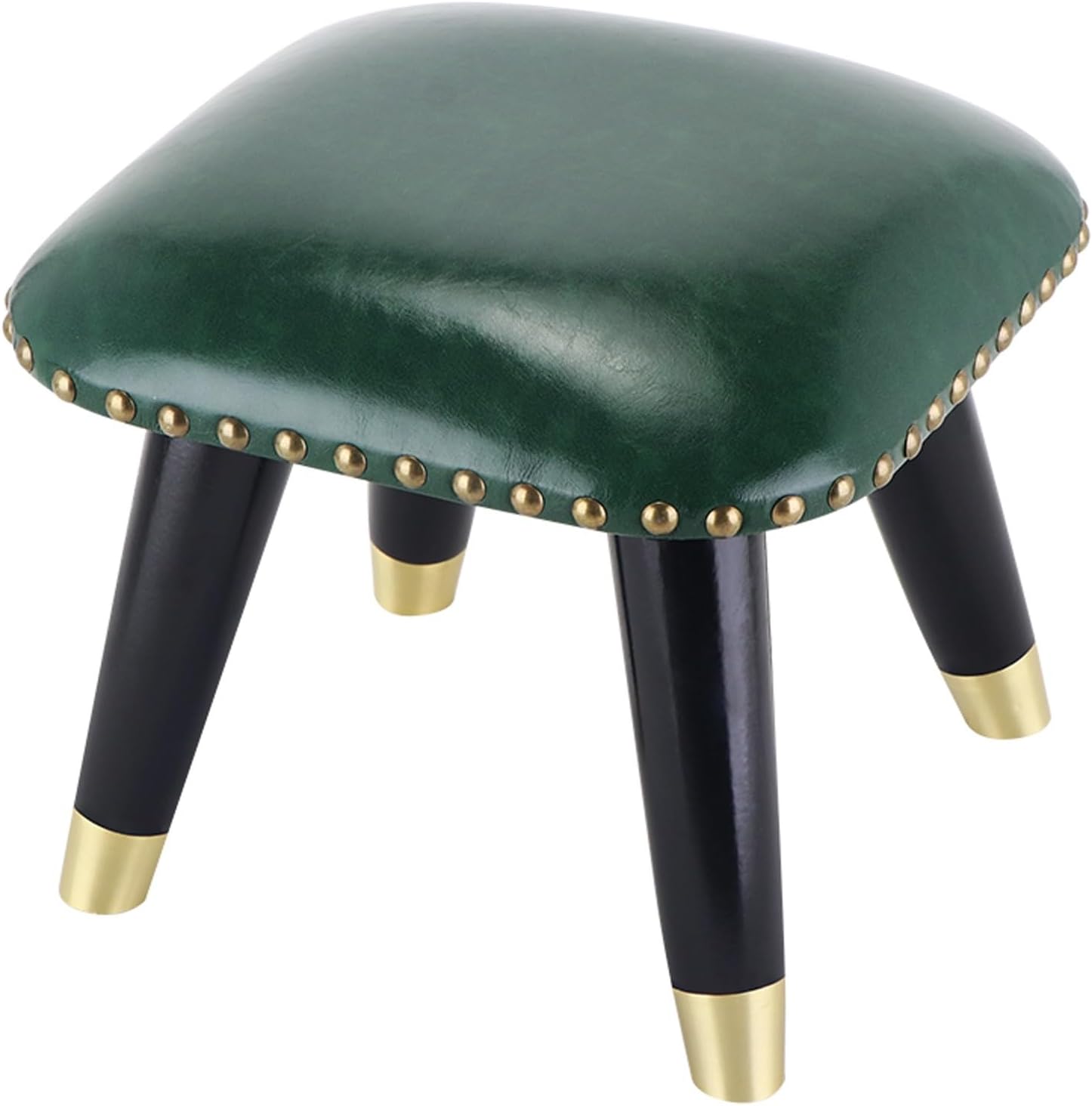 Amazon.com: AVLUZ Small Footstool Ottoman, Leather Upholstered Foot ...
