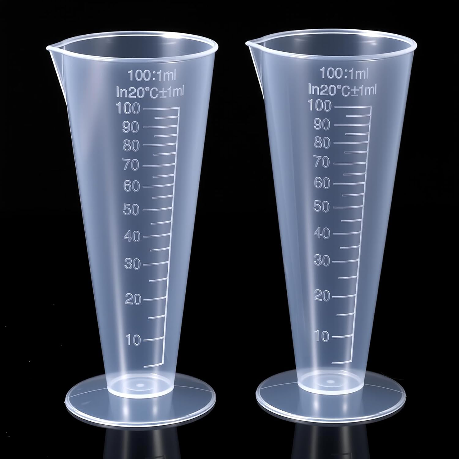 Plastic Graduated Measuring Cup, 100mL Round Base Cone Shape Graduated ...