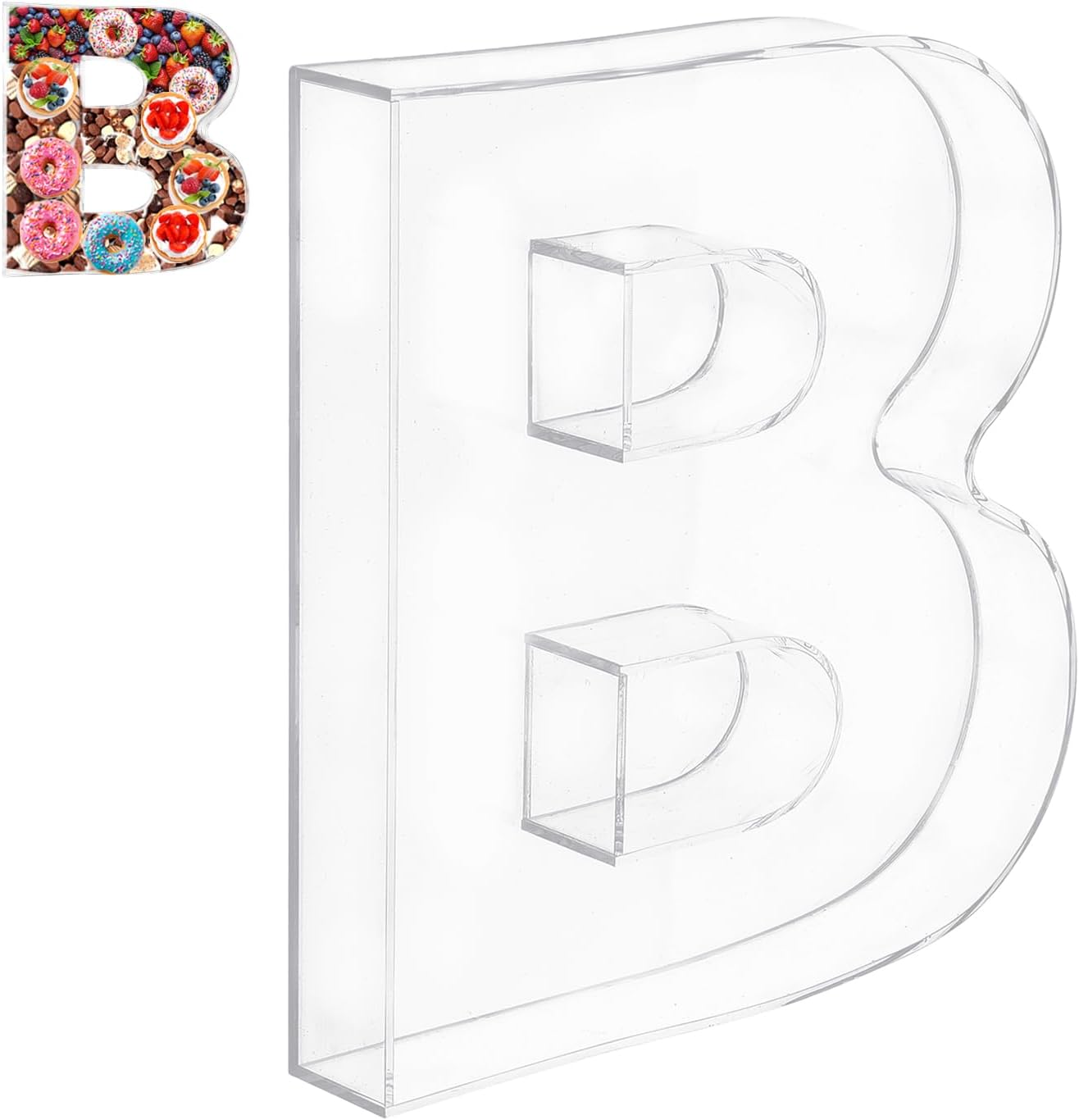 Amazon.com: PATIKIL 10" Acrylic Letter Box B, Reusable Display Fillable ...