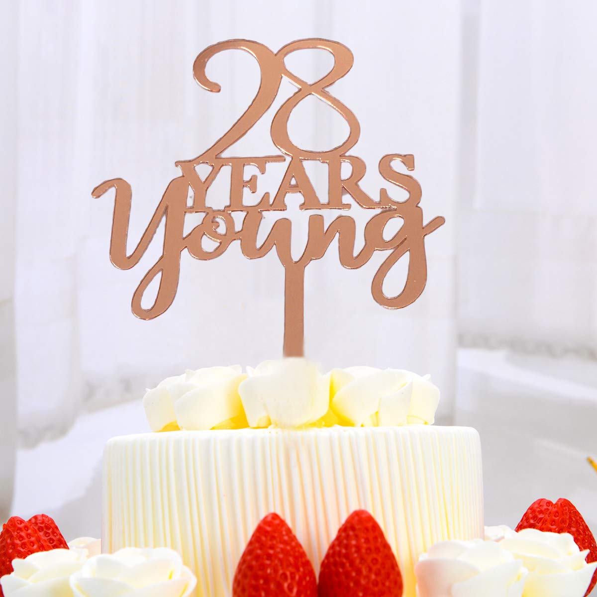 Buy se Gold 28th Birthday Decoration Cake Topper-28 Years Loved,28th ...