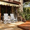 Amazon.com: FUNBERRY Outdoor Rocking Chairs, HDPE All Weather Poly ...