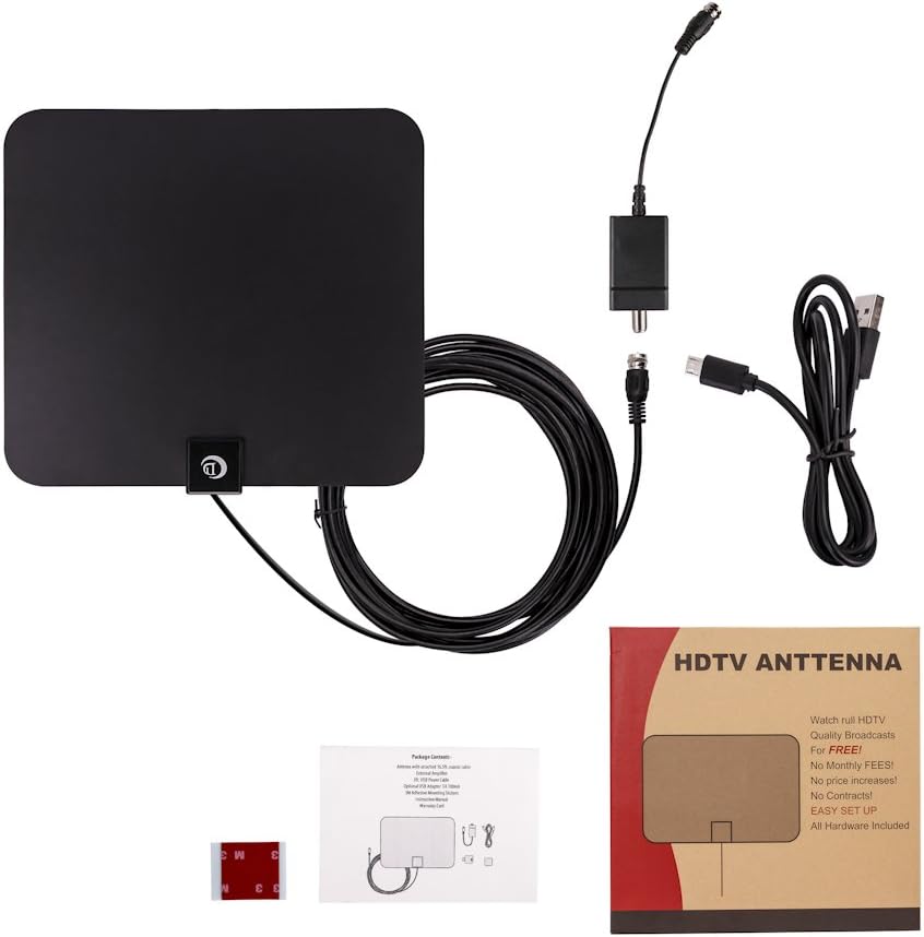Amazon.com: Amplified Digital Indoor HDTV Antenna- 50 Miles Digital ...