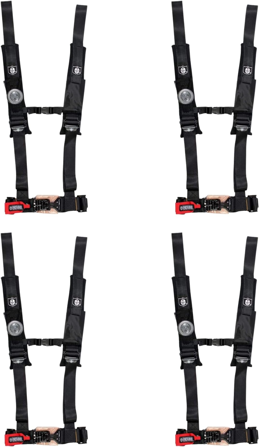 Amazon.com: Pro Armor A114220RD Red 4 Point Harness 2" Straps 4 Pack ...