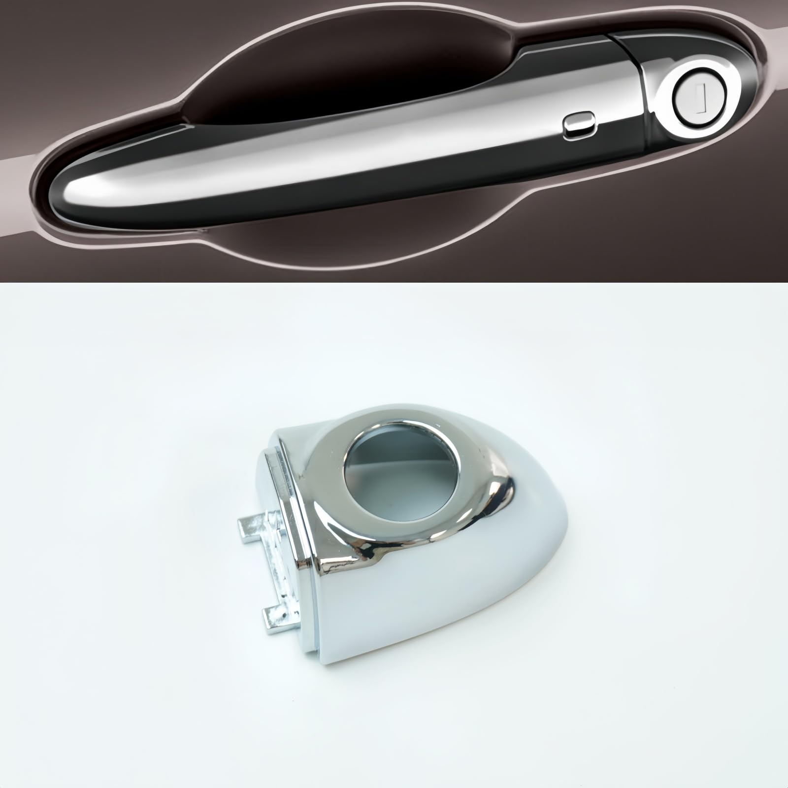 Amazon.com: sosega Silver Exterior Door Handle Cap Front Left Driver ...