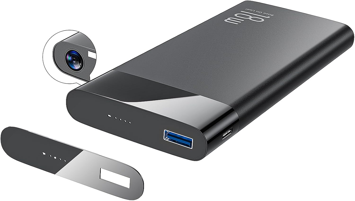 Amazon.com: LIZVIE Power Bank Camera with 10000 mAh Wireless Slim ...