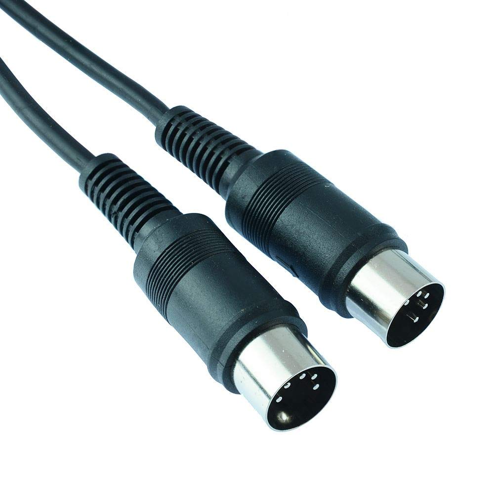 5-Pin DIN plug Male to Male Extension Cable Lead (2m Length) : Amazon ...